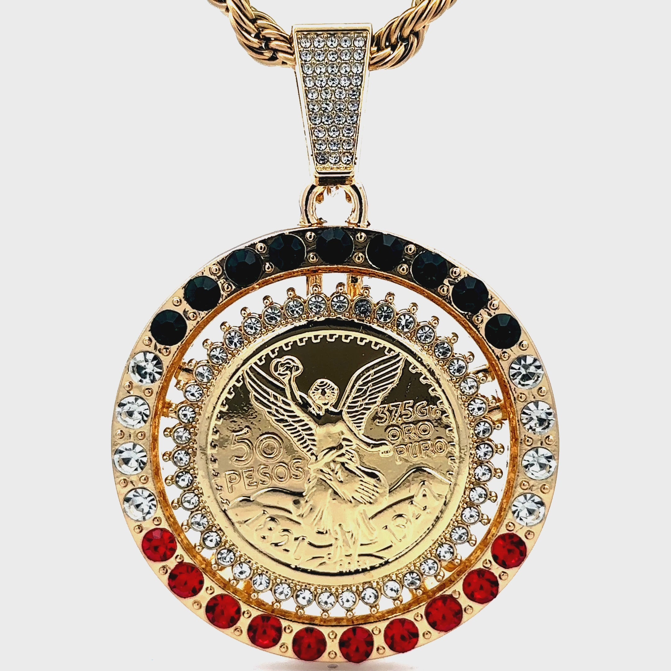 Spinning Centenario Mexican Colors with 26” Rope (24K Gold Filled ...