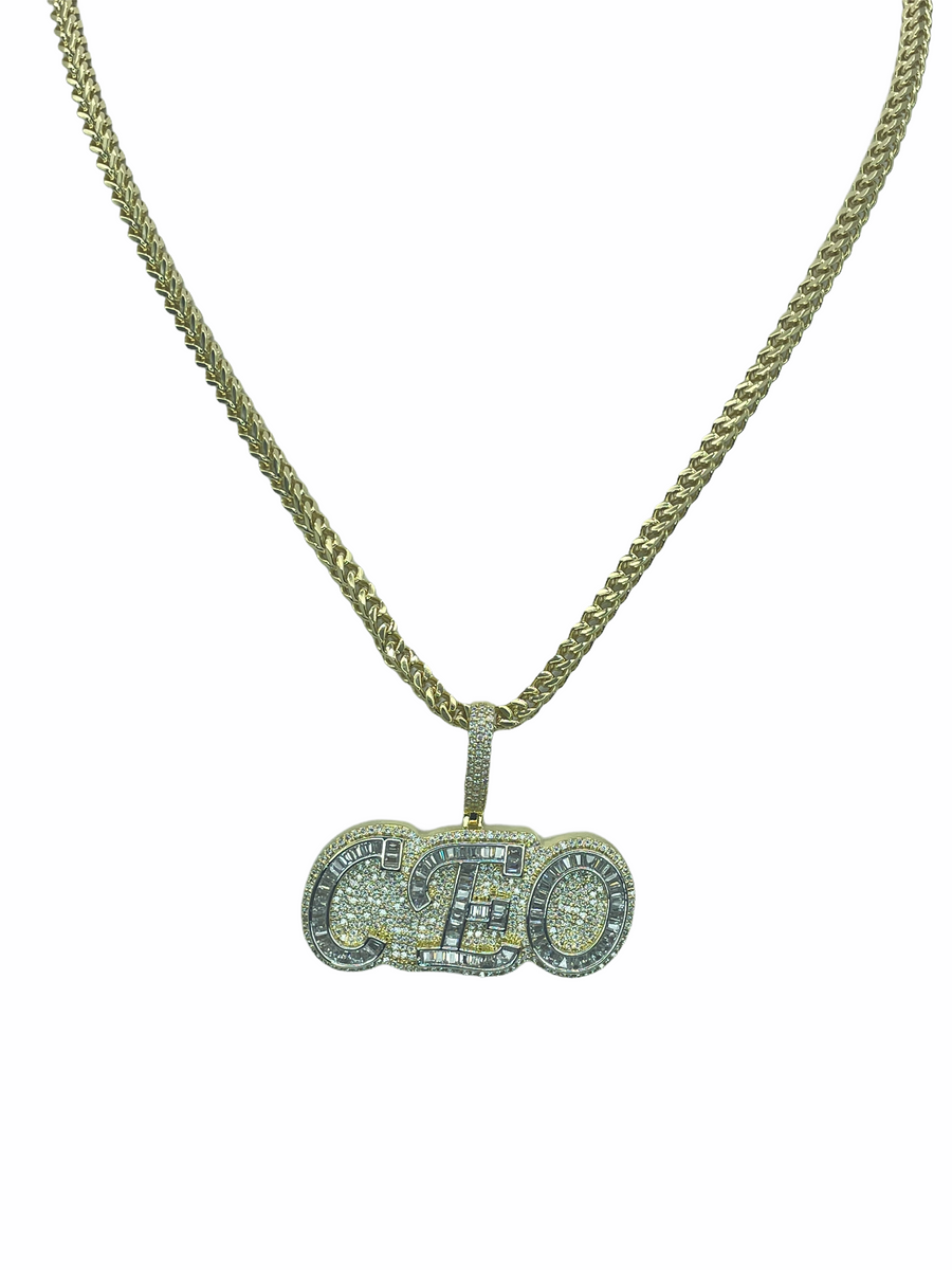 CEO Necklace (14K Gold Finish) – Rosarios Y Mas